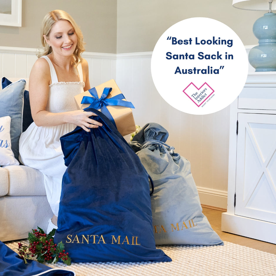 The Most Luxurious Velvet Christmas Sack Australia | Hamptons Home