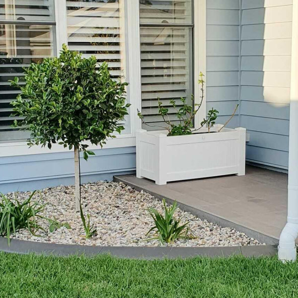 Hamptons Style White Planter Box PVC Rectangle | Hamptons Home