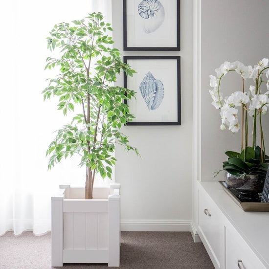 Hamptons Style White PVC Planter Box | Hamptons Home