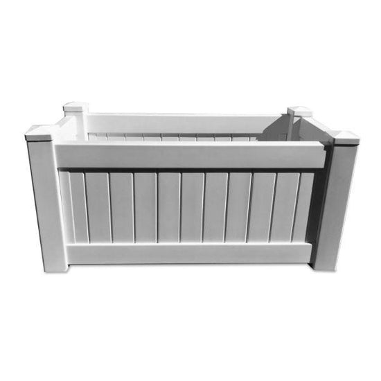 Hamptons Style White Planter Box PVC Rectangle | Hamptons Home
